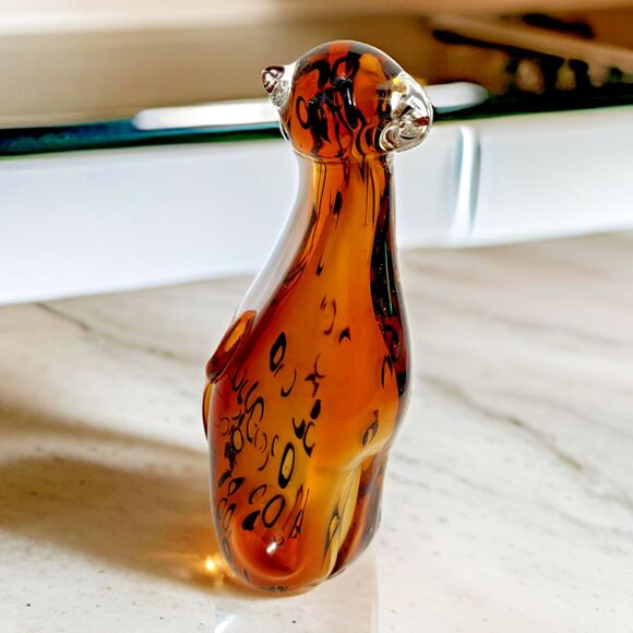 Art Glass | Accents | Fifth Avenue Crystal Ltd Glass Cheetah ...